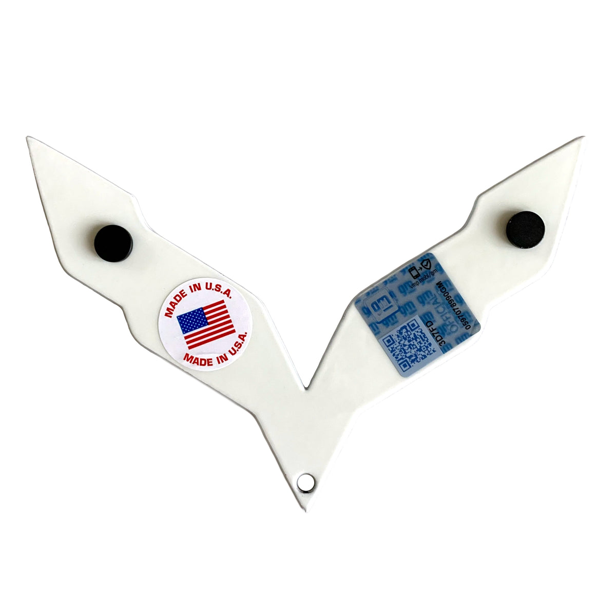 C7 Corvette Black Crossed Flag Metal Magnet Emblem Art Size: 6" x 4 ...